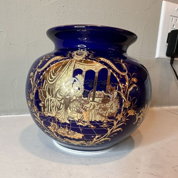 Limoges | Accents | Limoges Porcelaincobalt Blue Gold Accents Small Pot ...